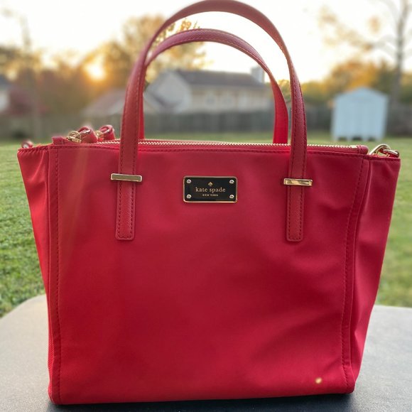 kate spade | Bags | Kate Spade Red Nylon Crossbody | Poshmark
